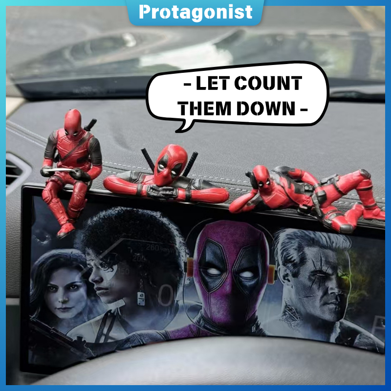 【Ready stock】Deadpool Creative Cartoon Car Center Console Decoration ...