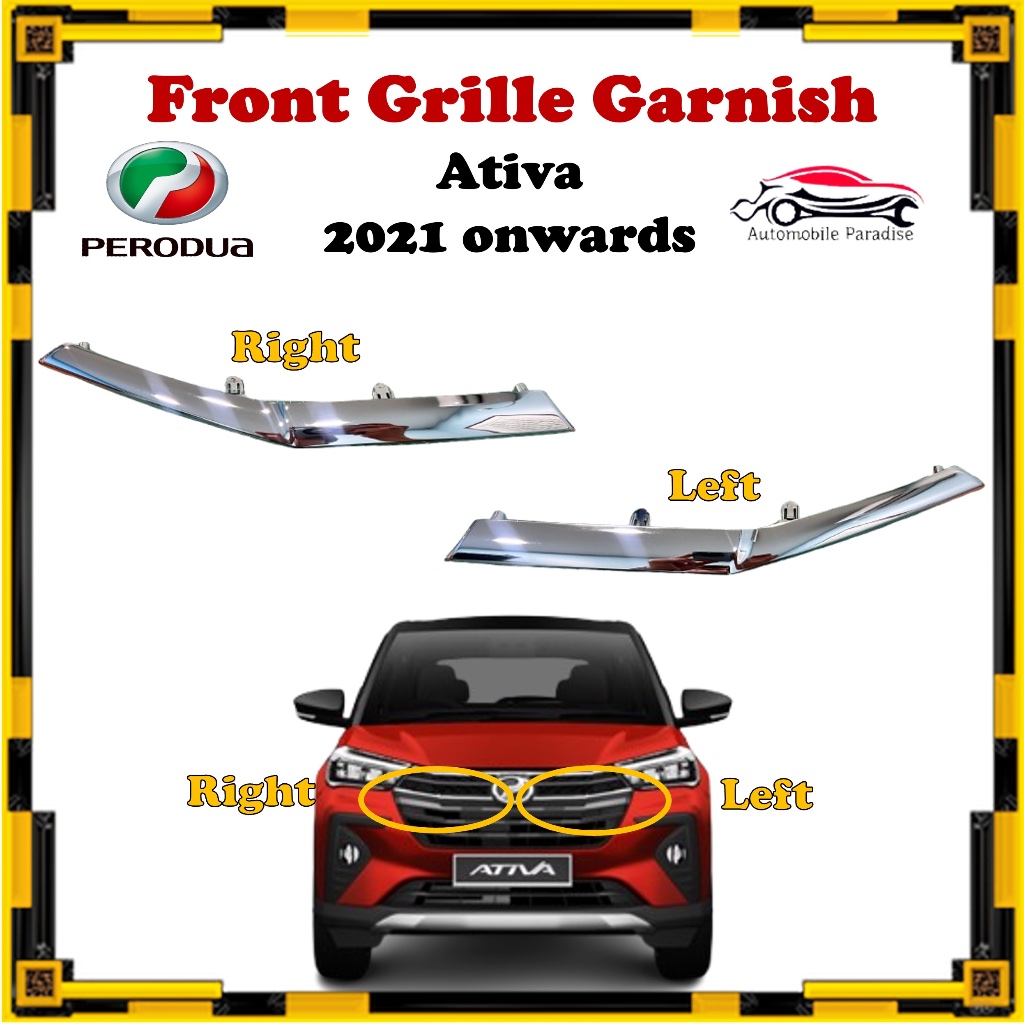 Perodua Ativa - Front Grille Garnish / Chrome ( 2021 onwards ) | Shopee ...
