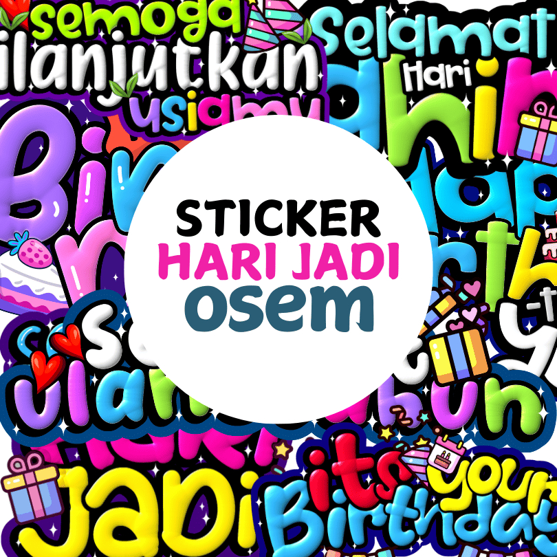 Sticker Happy Birthday / Selamat Hari Lahir / Selamat Hari Jadi - Ready ...