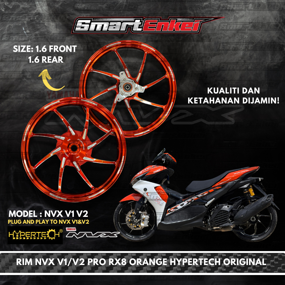RIM NVX V1/V2 PRO RX8 ORANGE HYPERTECH ORIGINAL | Shopee Malaysia