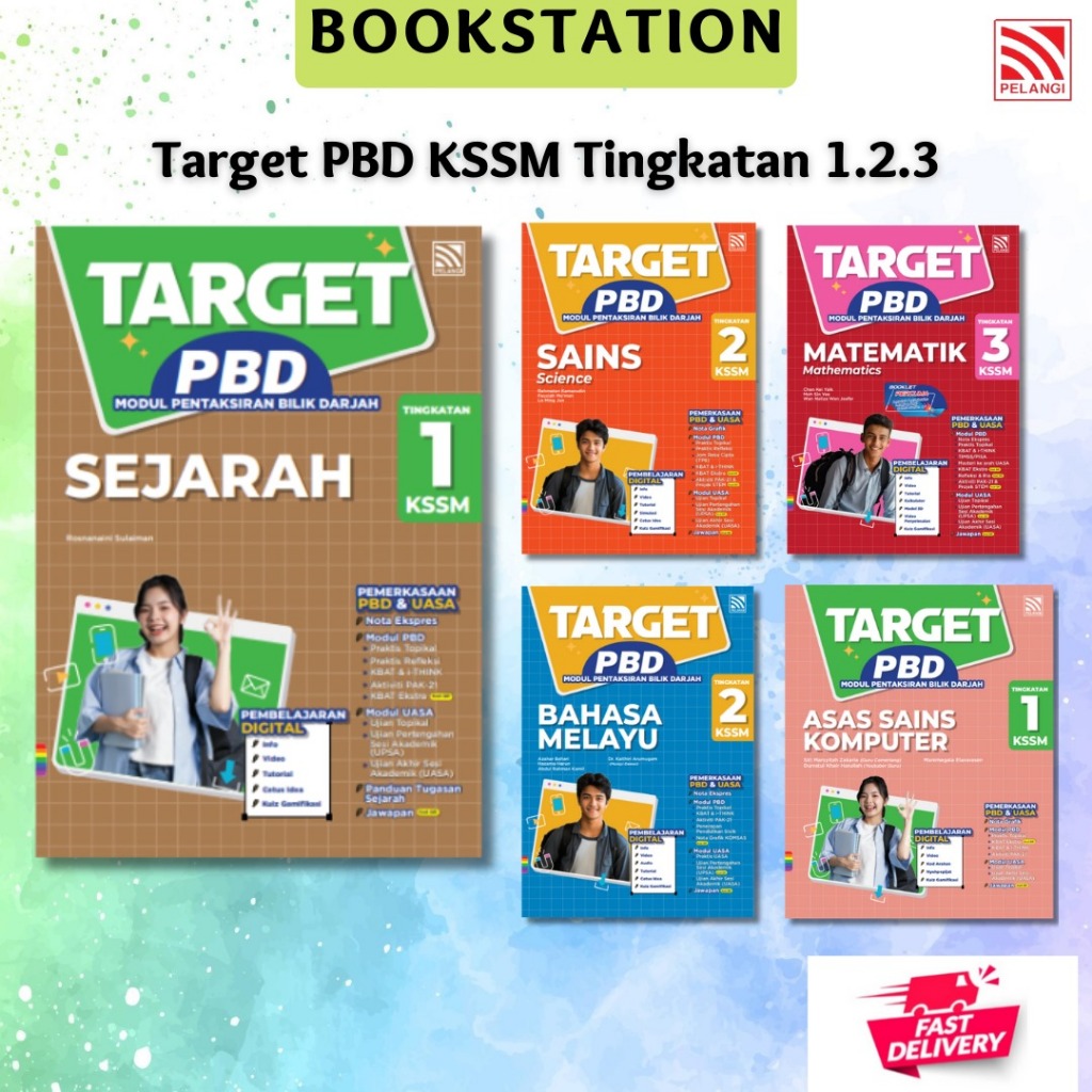 [BS] Pelangi Buku Latihan 2025 Target PBD UASA (KSSM) Tingkatan 123 Modul Pentaksiran Bilik ...