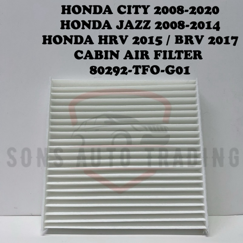 HONDA CITY 2008-2020 / JAZZ 2008-2014 / HRV 2015 / BRV 2017 CABIN AIR ...