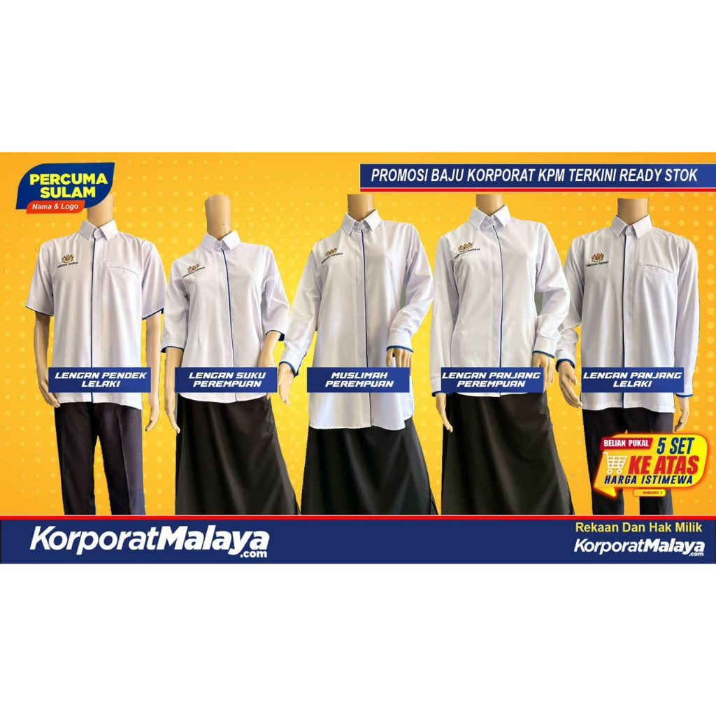 2025 Korporat Kpm Terkini- Percuma sulaman Logo | Shopee Malaysia