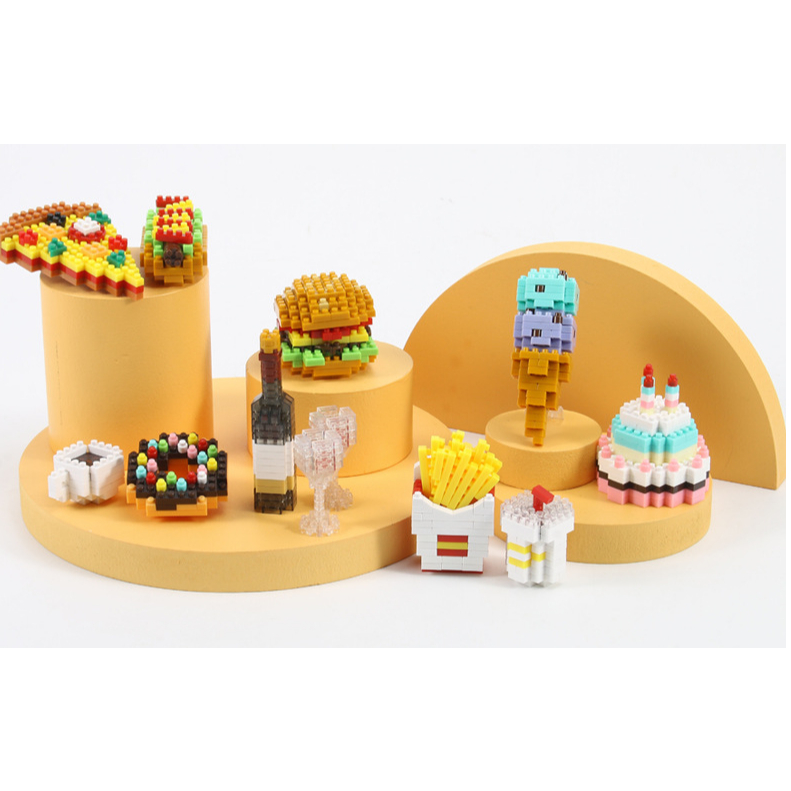 Nano Blocks Food series snack Building Blocks Ins Birthday Cake ...