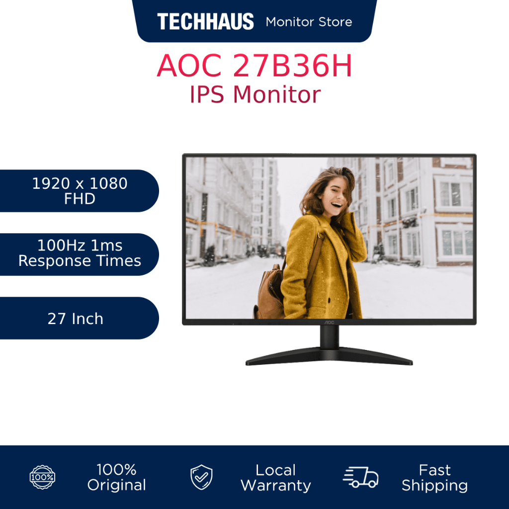 AOC 27B36H 27" IPS Monitor with IPS wide viewing angle, Incredible ...