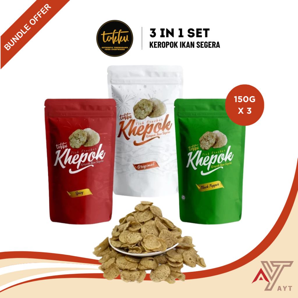 3x TOKKU Keropok Segera Original ZIP LOCK 150g I Fish Cracker | Rangup ...