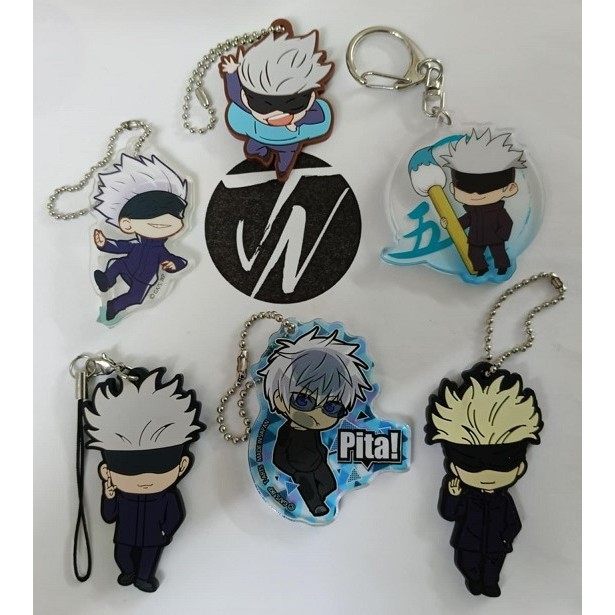 Official JJK Jujutsu Kaisen Satoru Gojo Merch Acrylic Rubber Strap ...
