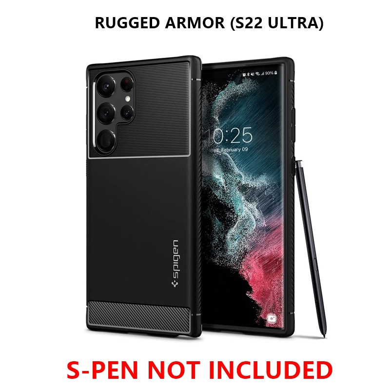 SPIGEN RUGGED ARMOR CASING FOR GALAXY S22 ULTRA casing | Shopee Malaysia