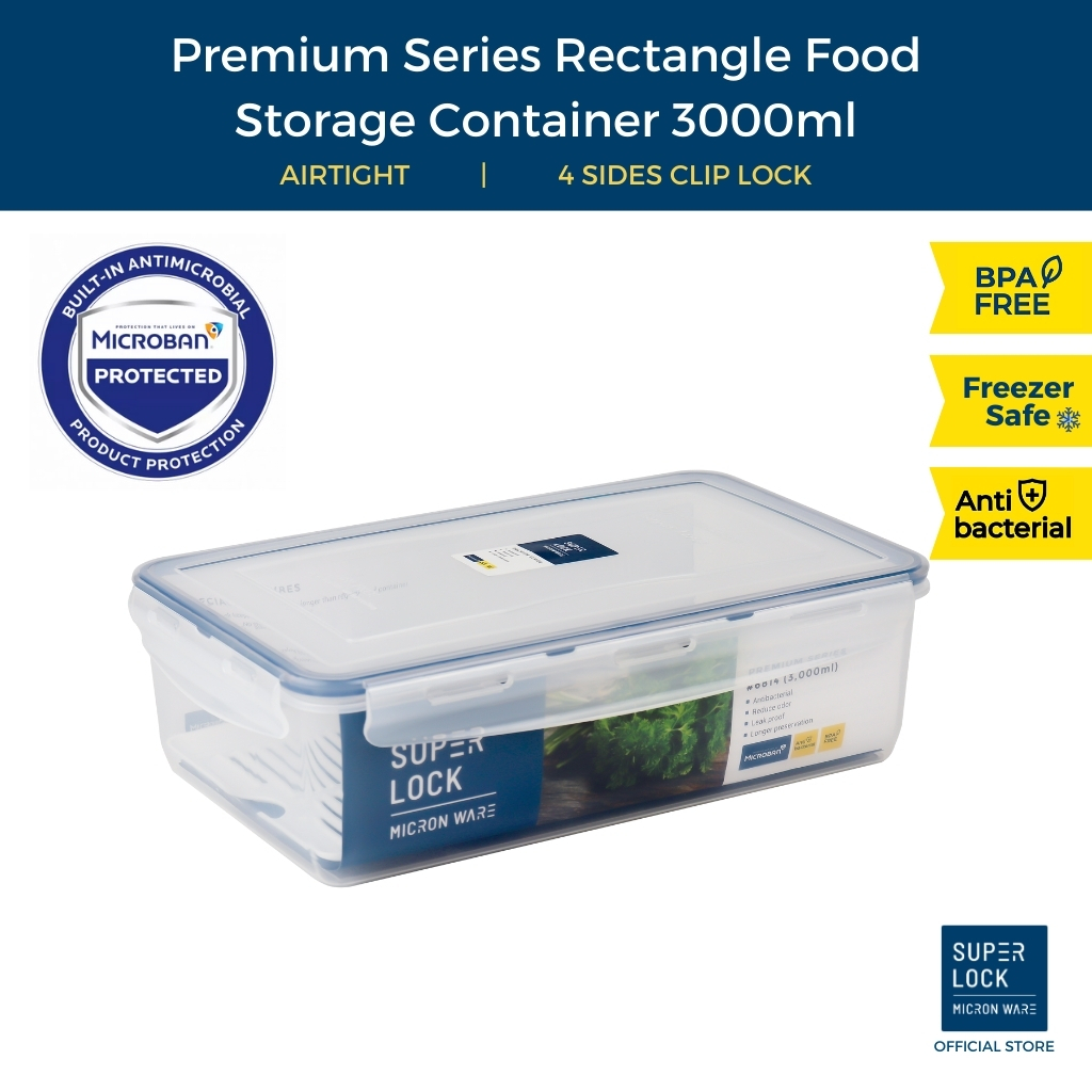 Super Lock Premium Series Food Storage Container (3000ml) | Shopee Malaysia