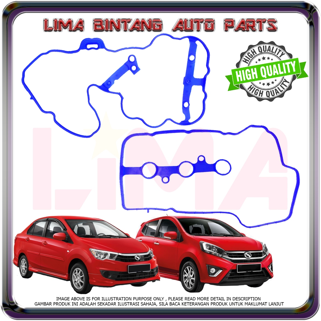 Perodua Axia 1.0 , Bezza 1.0 1.3 Valve Cover Gasket Silicone | Shopee ...