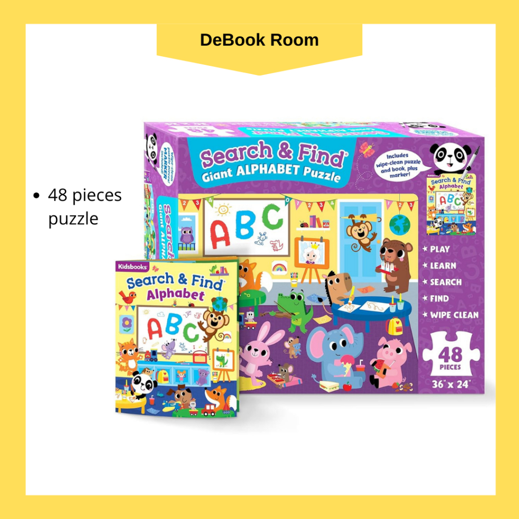 Search & Find Giant 48 Pieces Alphabet Puzzle (with wipe-clean book ...