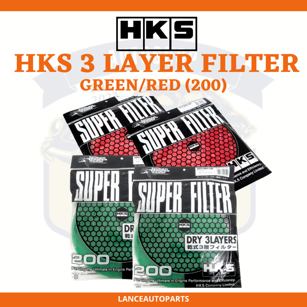 HKS Super Filter Dry 3 Layer Sponge Ganti - Merah / Hijau | HKS ...