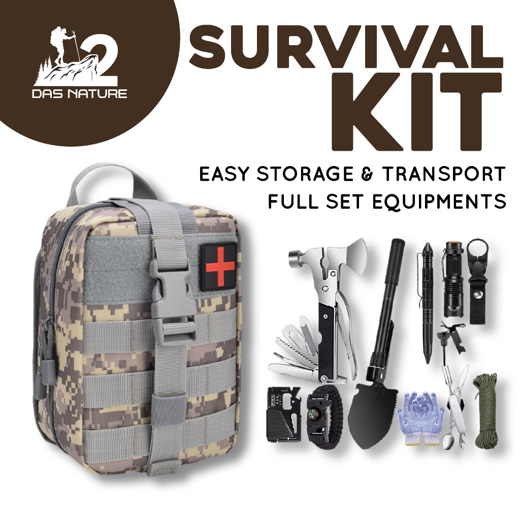 Camping Survival Kit Axe & Shovel Camping Military Equipment Emergency ...