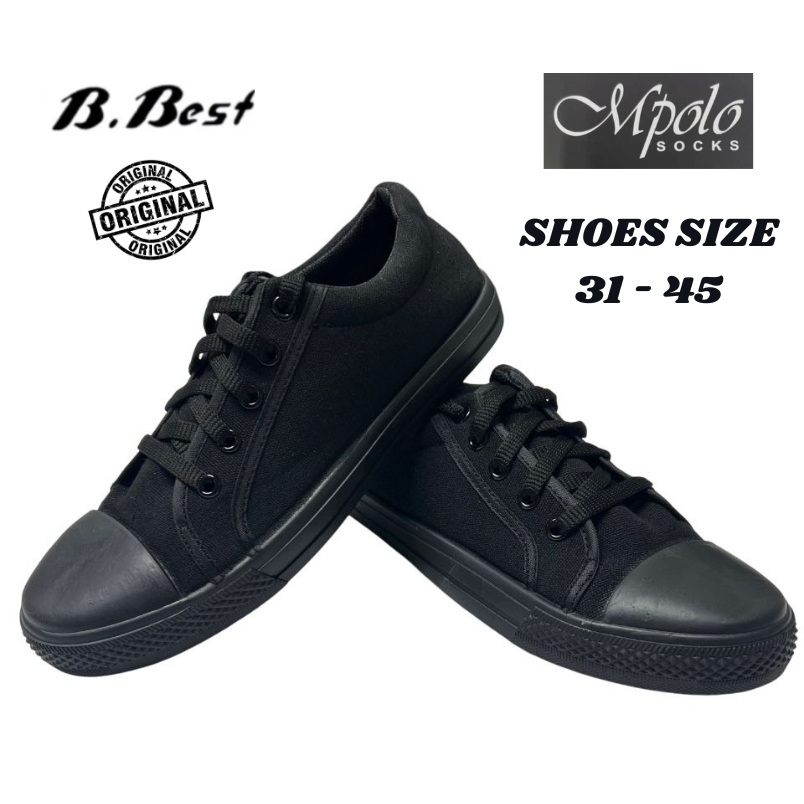 [BACK TO SCHOOL] 31~45 Kasut Sekolah Hitam Black Casual School Shoes ...