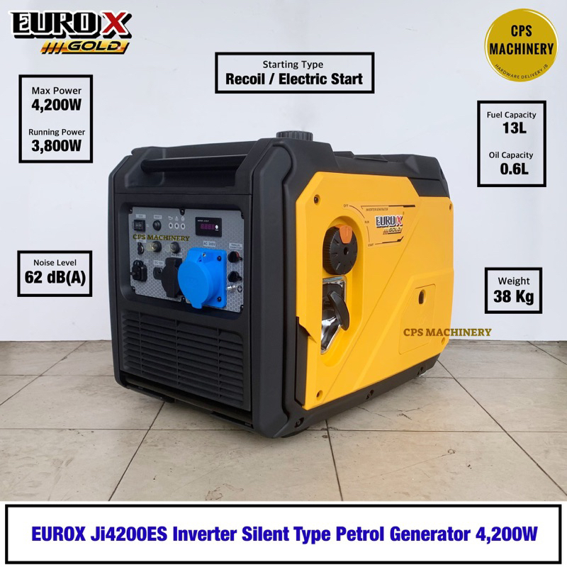 EUROX Ji4200ES Inverter Silent Type Petrol Generator 4,200Watt (Electric Start) | Shopee Malaysia