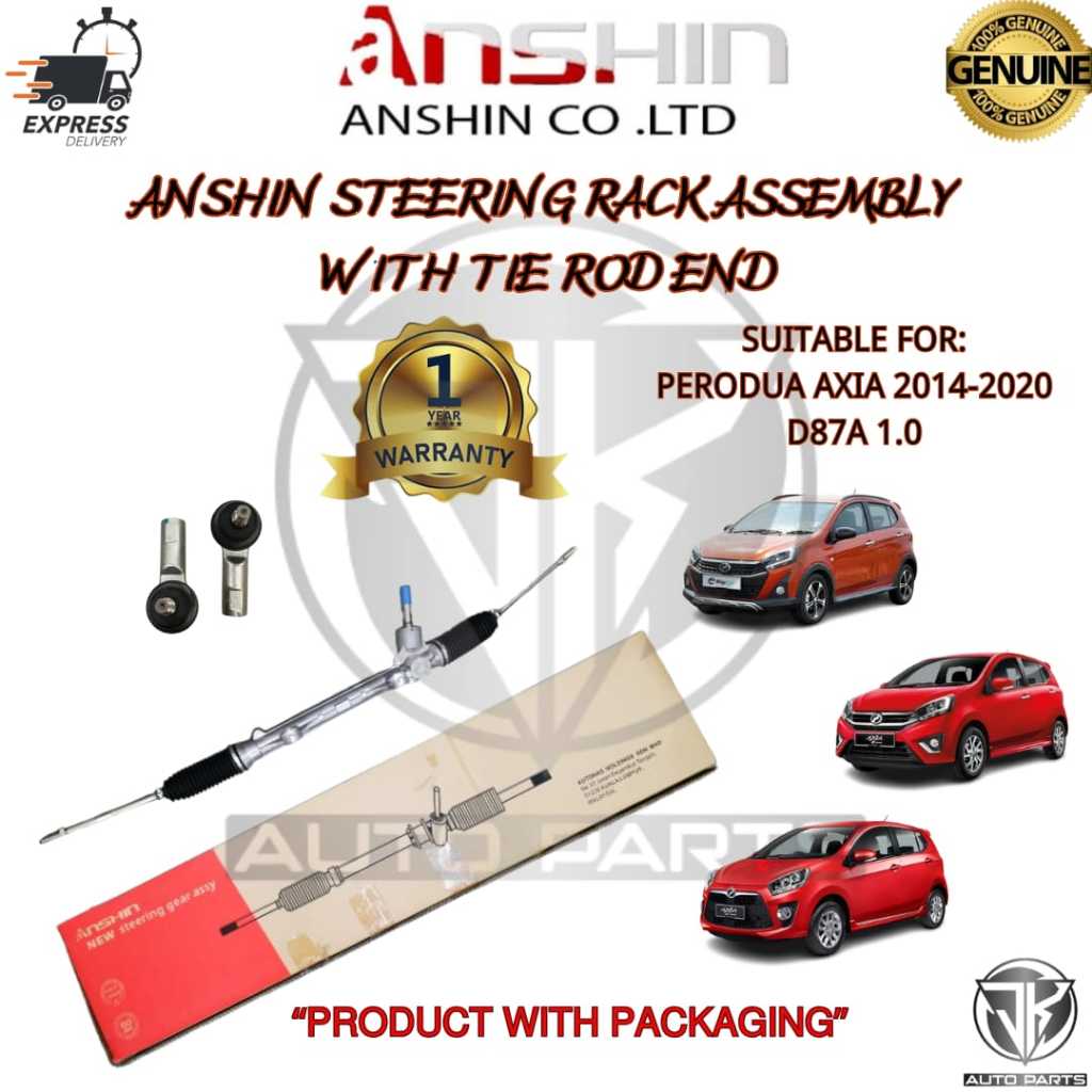 #ANSHIN# JAPAN STEERING RACK ASSEMBLY WITH TIE ROD END PERODUA AXIA ...