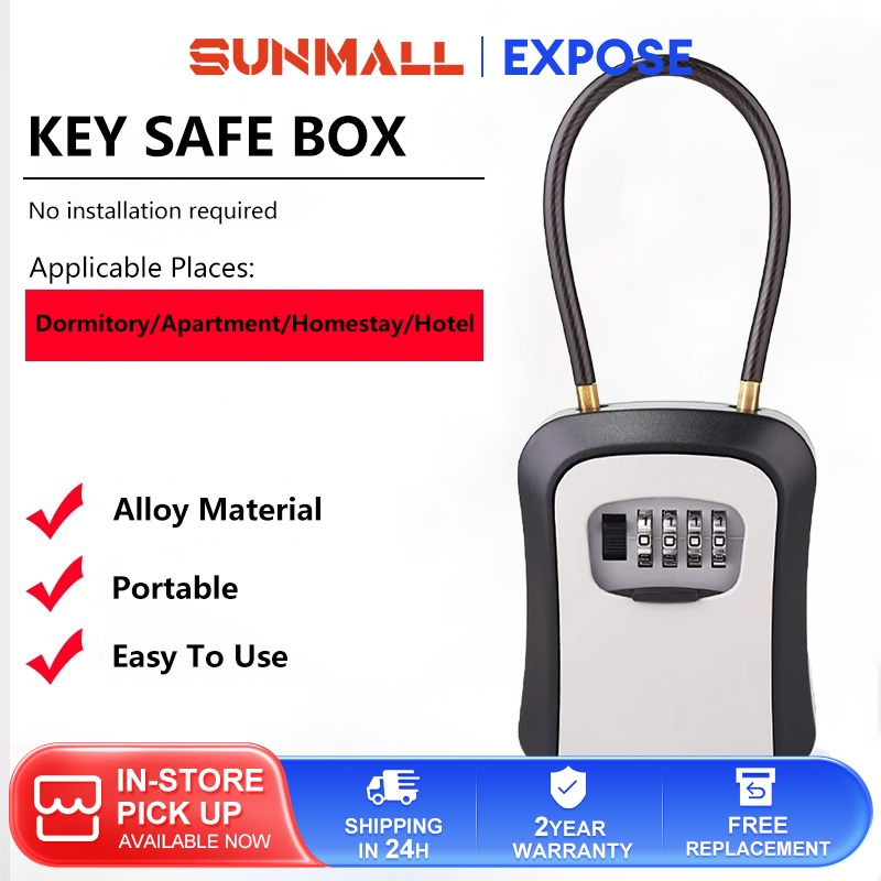 Key Box Locked Storage Key Box With Password Alloy Wall Mounted ...