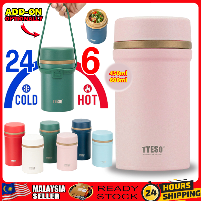 TYESO TS-8872/TS-8873 Thermos Food Jar 450ml/600ml 316 Stainless Steel ...