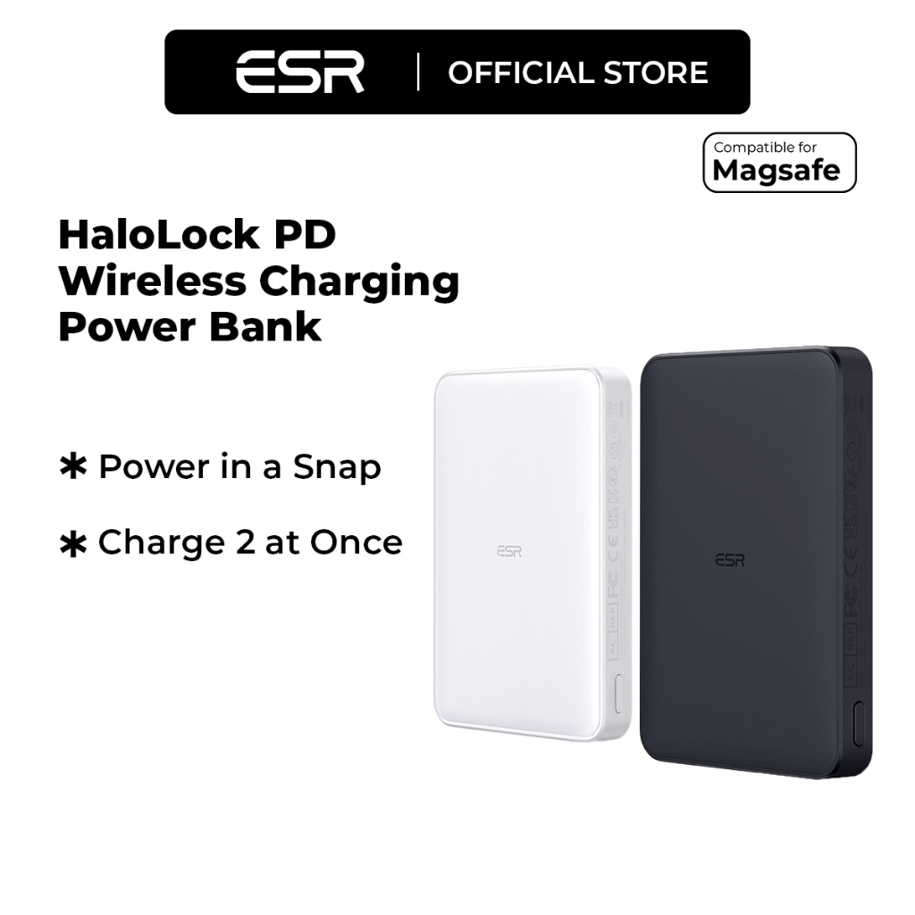 ESR HaloLock PD Wireless Charging Power Bank (20W/10000mAh/10W ...
