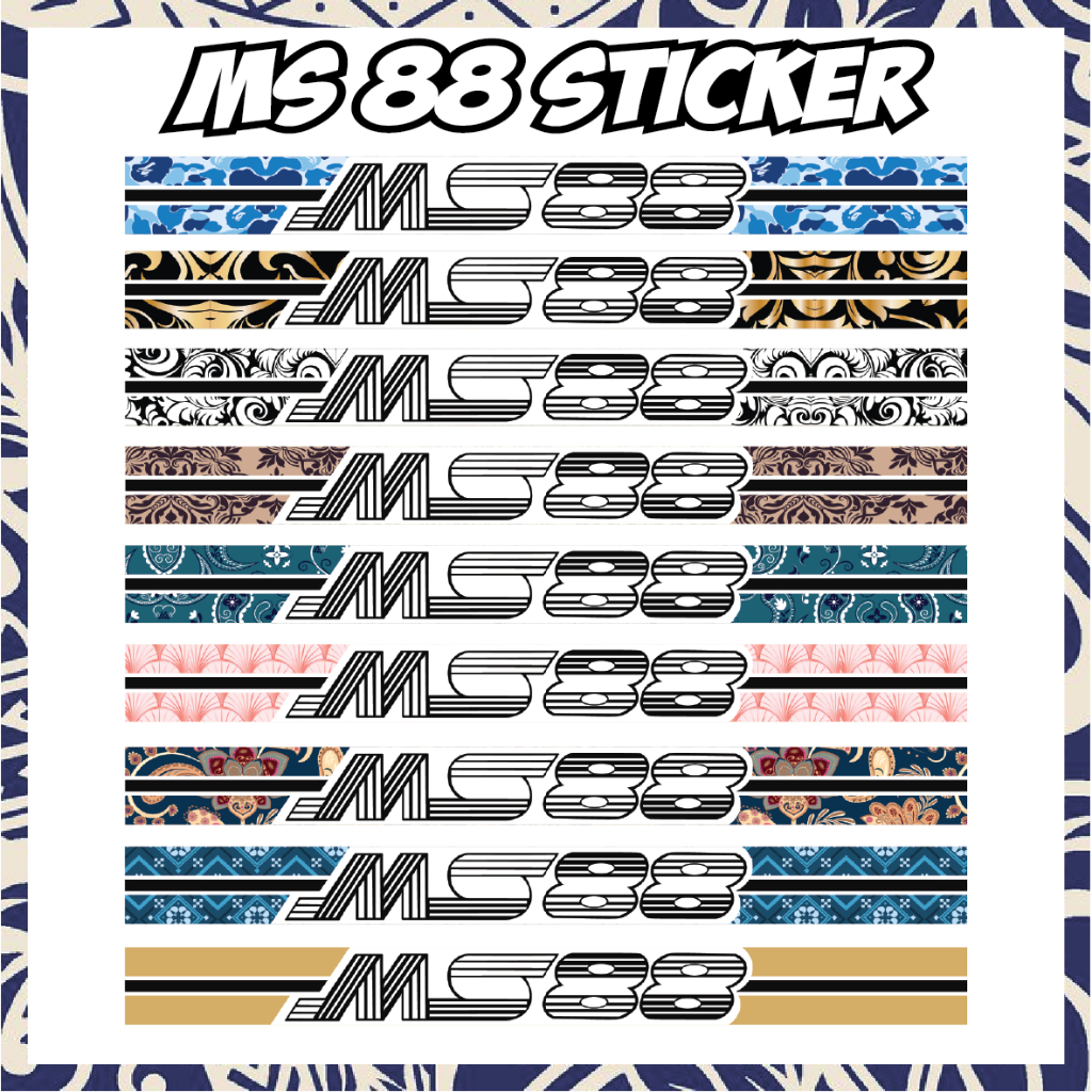 MS 88 Sticker Pelekat (HELMENT MS 88) ⚠️waterproof protect & calar ...