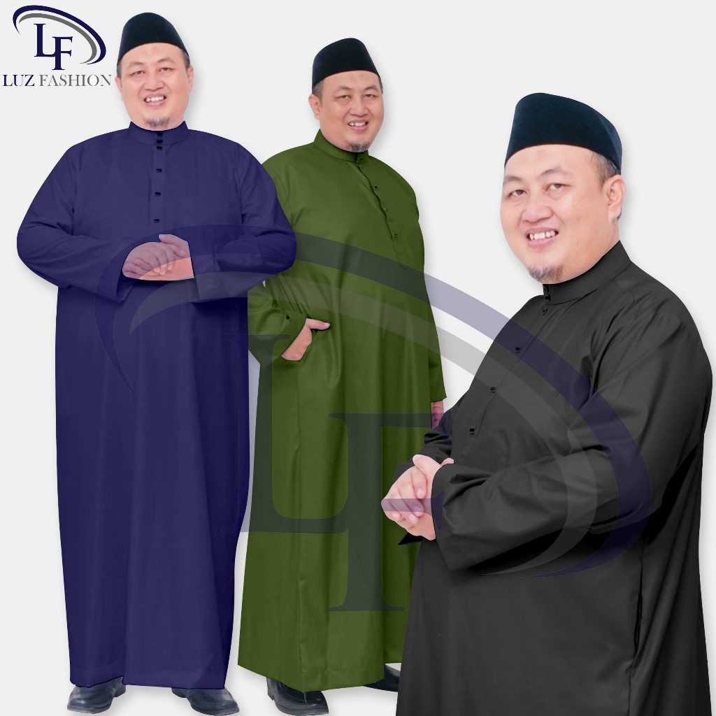 PLUS SIZE Jubah Lelaki Long Elegant BIG SIZE Jubah for Men’s Stand ...