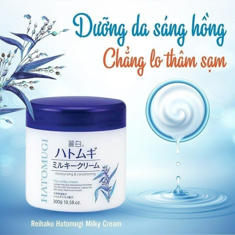 100% original _ Cream Face Hatomugi The Milky Genuine 300gr | Shopee ...