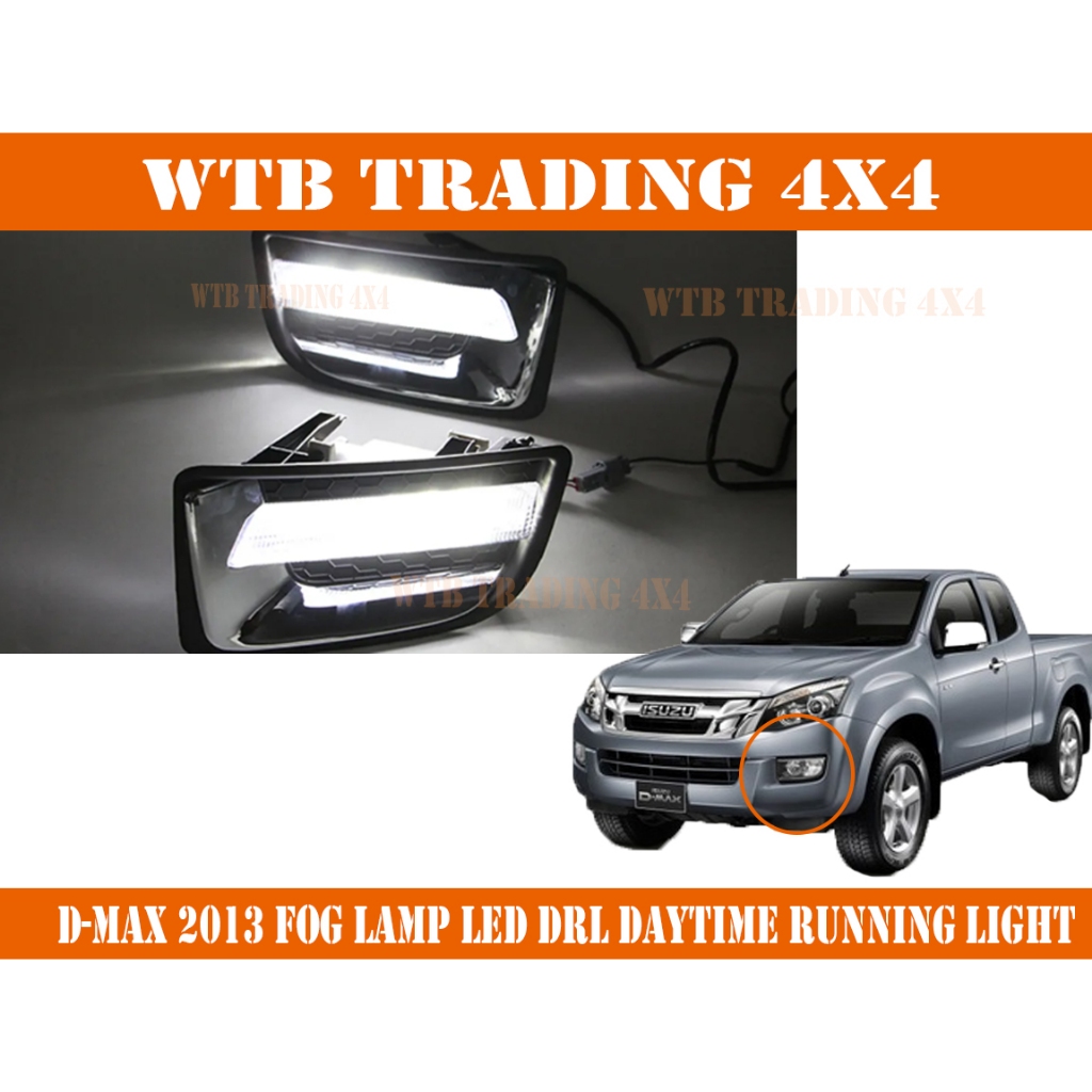 1 Set DRL LED Daytime Running Lights For Isuzu D-max Dmax 2014 2015 LED ...
