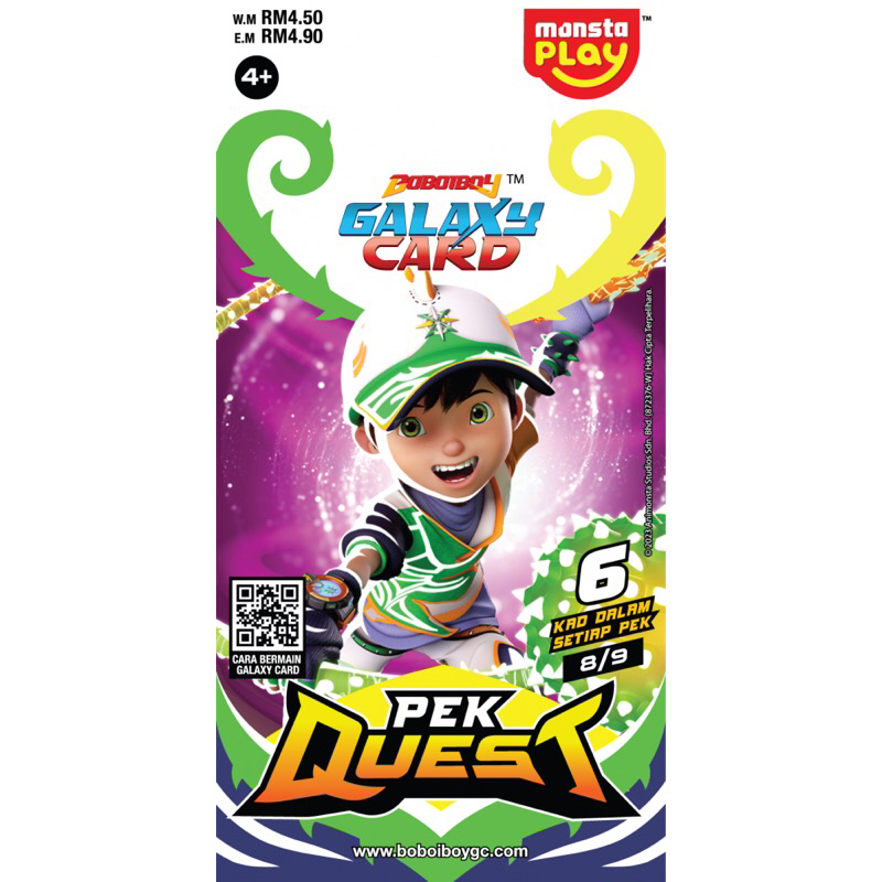 Boboiboy galaxy card pek quest boboiboy sori no 8/9 | Shopee Malaysia