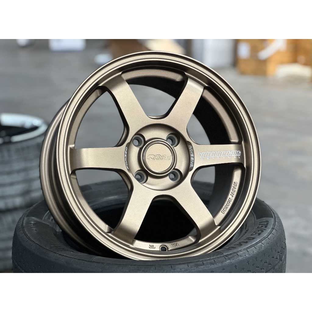 NEW 15X7J AOW TE37 Sonic Rim (set of 4) Bronze 4X100 for City Jazz Vios Yaris Myvi Mazda 2 Ativa ...