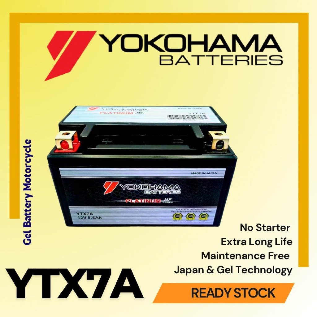 YTX7A YTX7A-BS BATTERY YOKOHAMA KARISMA VF3i185 ELIT125 ELIT150 SM110 ...