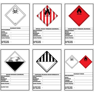 Flammable Sticker Schedule Waste Sticker A4 size | Shopee Malaysia