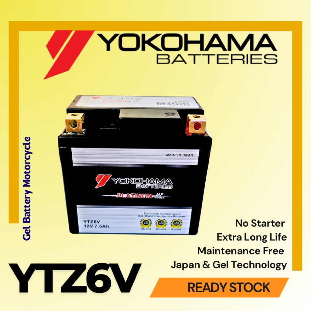 YTZ6V YTZ6 BATTERY YOKOHAMA GEL MOTORCYCLE RS150 CBR150 PCX150 new ...