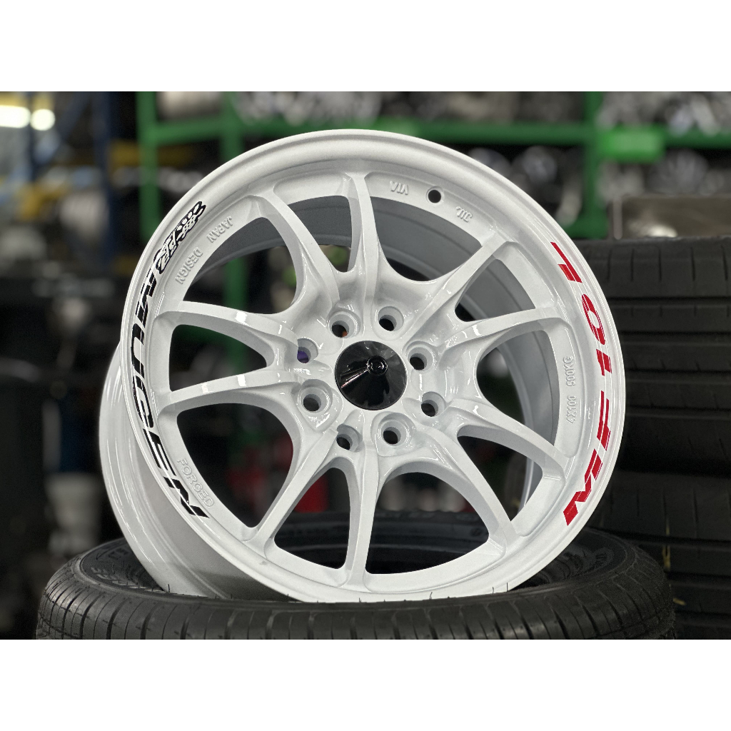 NEW 15X7J Mugen MF10 Rim (set of 4) White 4X100 for City Jazz Vios ...