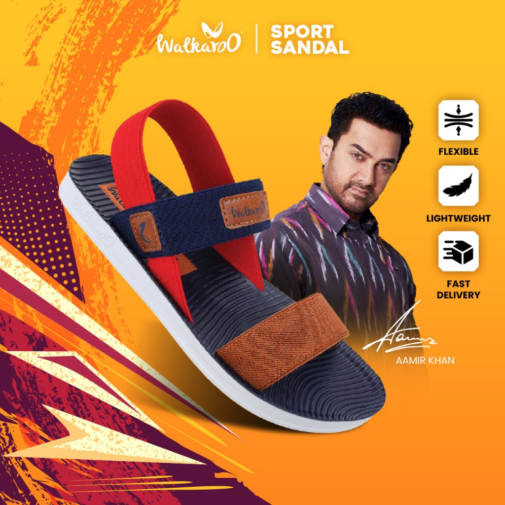 Walkaroo Men's Sports Sandal Lightweight/Outdoor/Sandal Sukan - Be ...