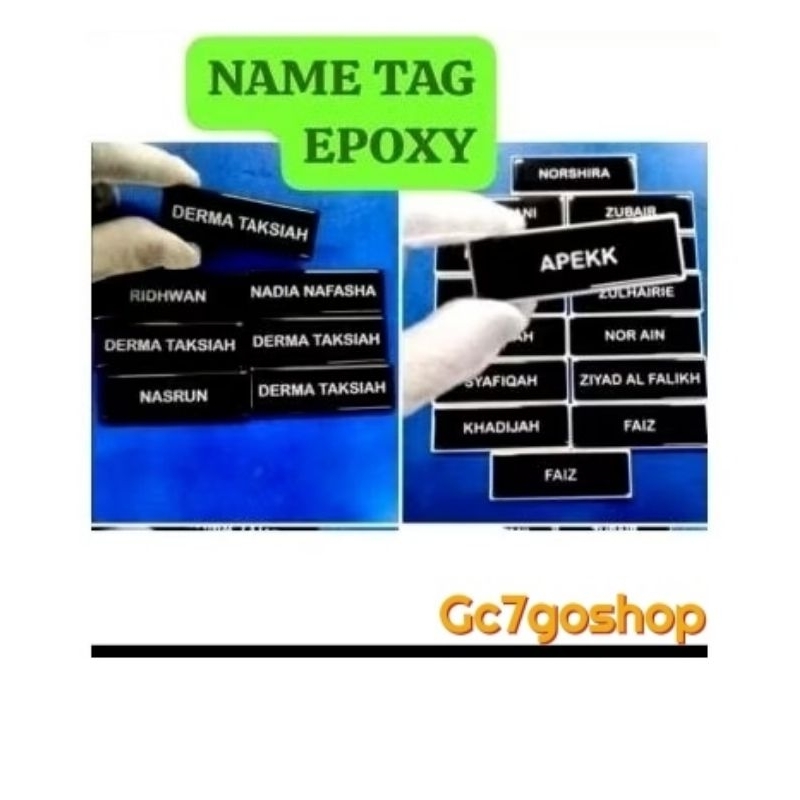 [ FAST DELIVERY ] Name Tag Acrylic with Epoxy (75cmx25cm) Plastic Pin ...