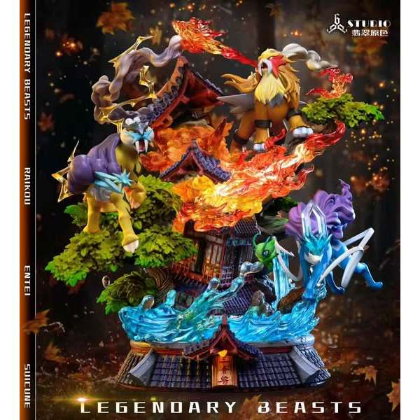 666 Satan Studio - Legendary Beasts Raikou, Entei & Suicune Pokemon ...