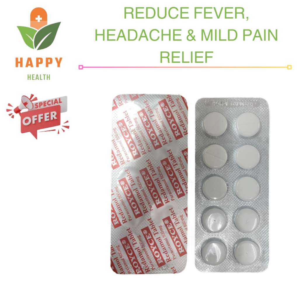 [ Exp 10/2027 ] Royce Redamol Paracetamol 500MG TABLET 10'S - Reduce ...