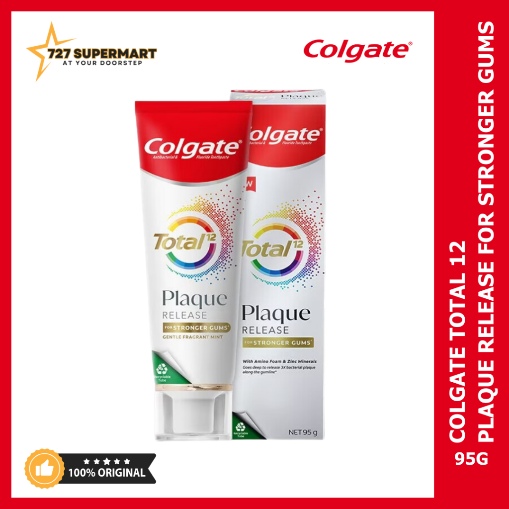 COLGATE TOTAL 12 PLAQUE RELEASE GENTLE FRAGRANT MINT 95G | Shopee Malaysia