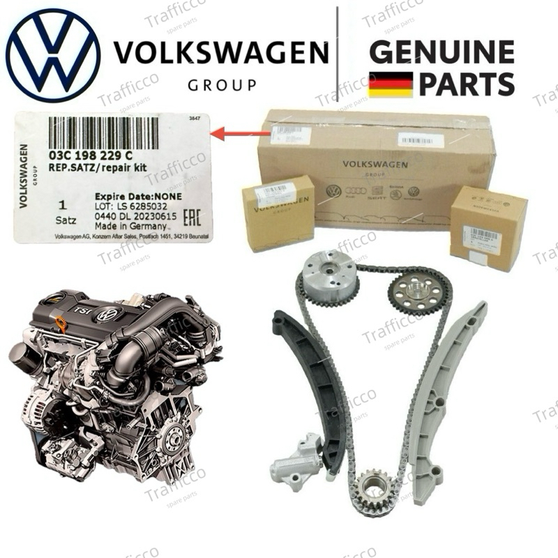 Volkswagen Audi VW CAXA CAXC EA111 1.4 TSI Golf Jetta Eos Timing Chain ...