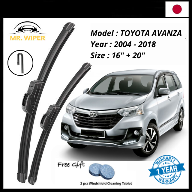 🔥MR WIPER🔥 TOYOTA AVANZA (2004-2018) MR WIPER JAPAN TECHNOLOGY WIPER ...