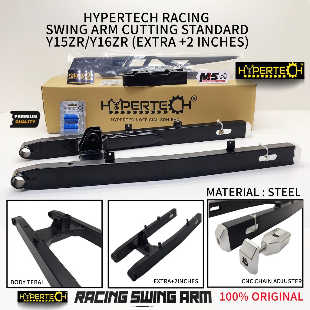 Hypertech Racing Swing Arm Cutting Standard Y15ZR/Y16ZR Extra Panjang +2Inches | Shopee Malaysia