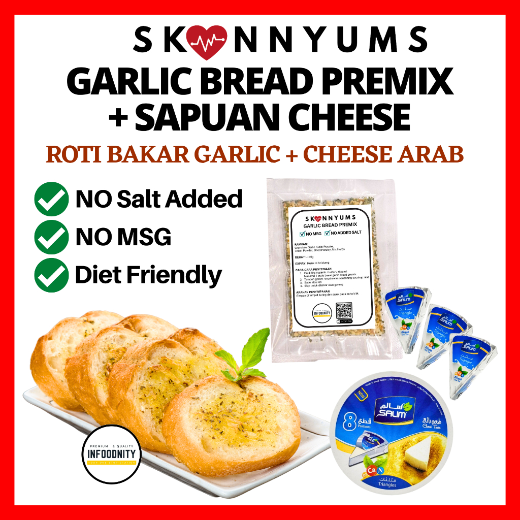 SKINNYUMS Garlic Bread Premix Garlic Bread Spread Garlic Spread ...