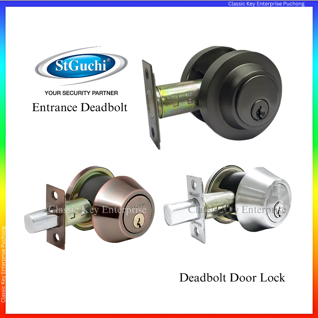 St Guchi Deadbolt Entrance Door Lock SGDB-D291AC / SGDB-D261SS / SGDB ...