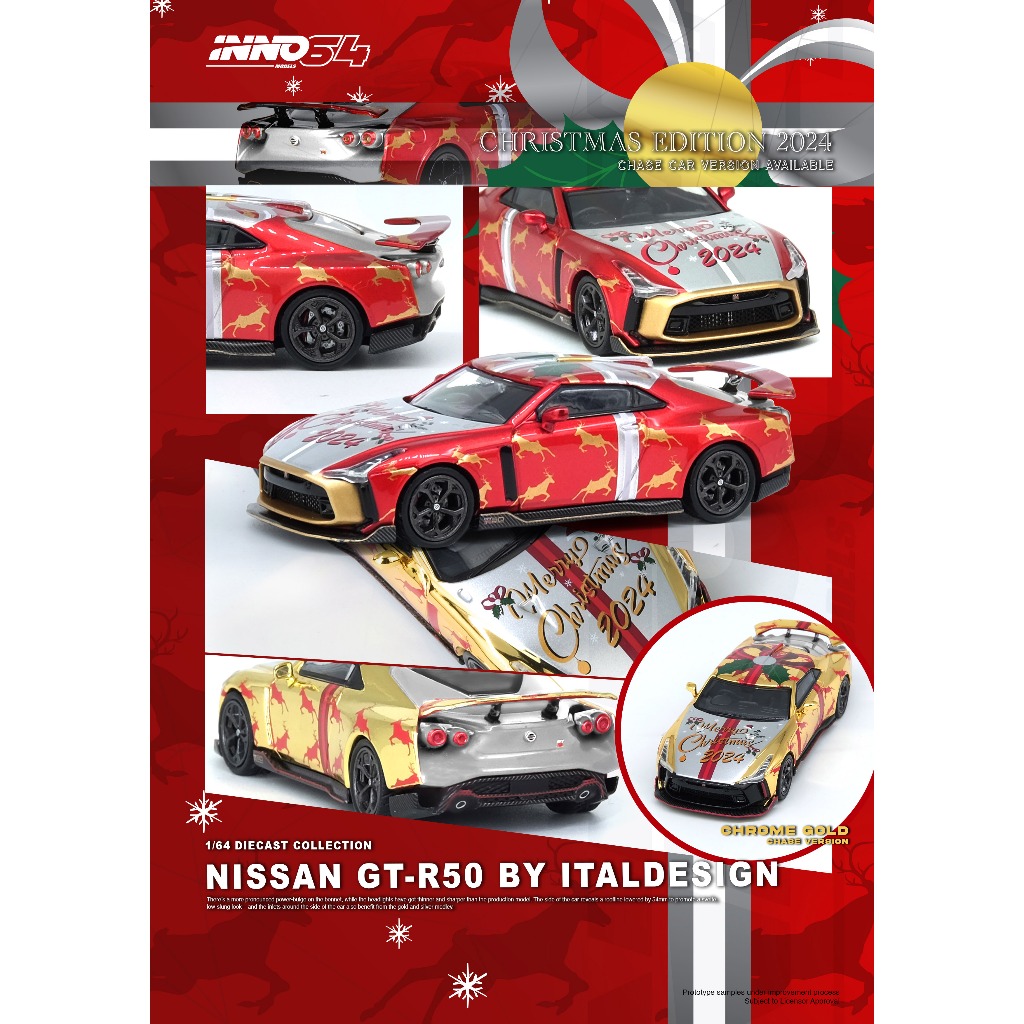 INNO MODELS INNO64 1/64 IN64-R50-XMAS24 NISSAN GT-R50 X'MAS 2024 ...