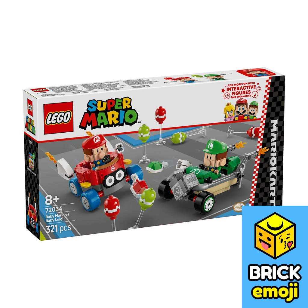 LEGO 72034 Super Mario : Mario Kart – Baby Mario vs. Baby Luigi ...