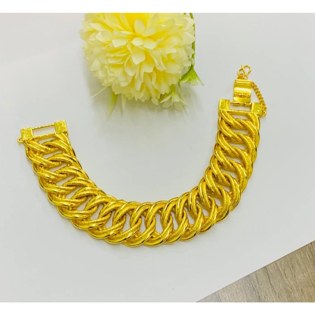 BQ EMAS KOREA/BANGKOK HIGH QUALITY SADUR 24K 916 GELANG TANGAN COCO ...