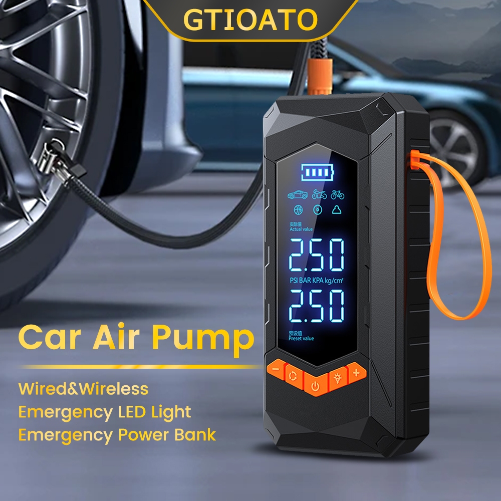 GTIOATO 180Psl Car Tire Air Pump Inflator Tayar Kereta Air Compressor ...