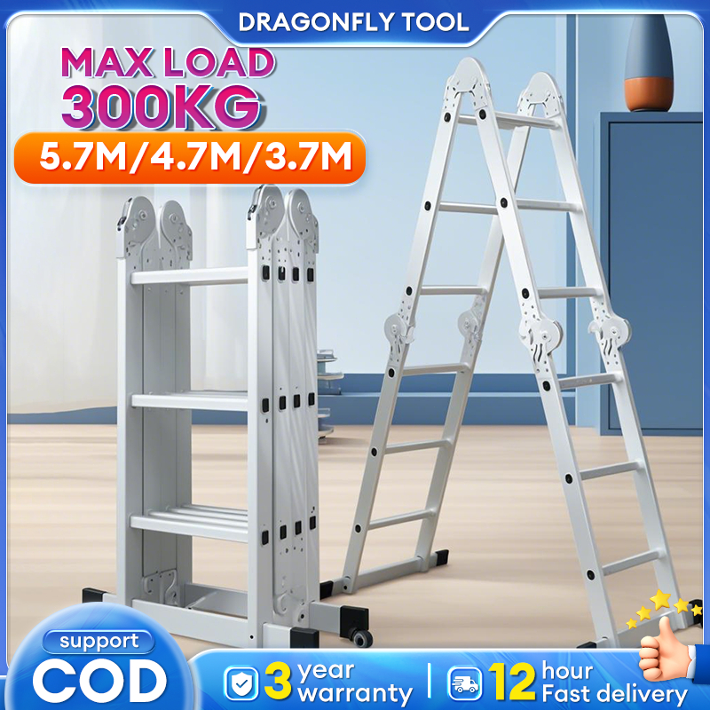 Ladders Tangga Lipat 2000kg Heavy Duty Aluminium Multipurpose Foldable ...
