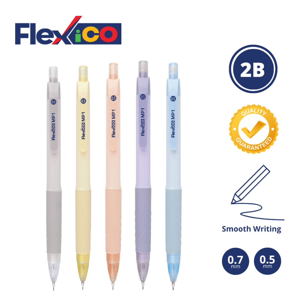 Flexoffice Flexico Mechanical Pencil 0.5mm 0.7mm MP01 Pastel Color Pensel Mekanik | Shopee Malaysia