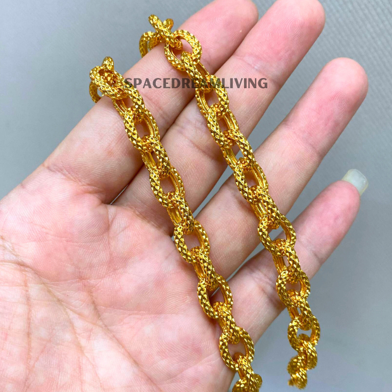 Rantai Emas Suasa Sauh Kasar Kapal Chain Besar Suasa Gold Plated Big ...